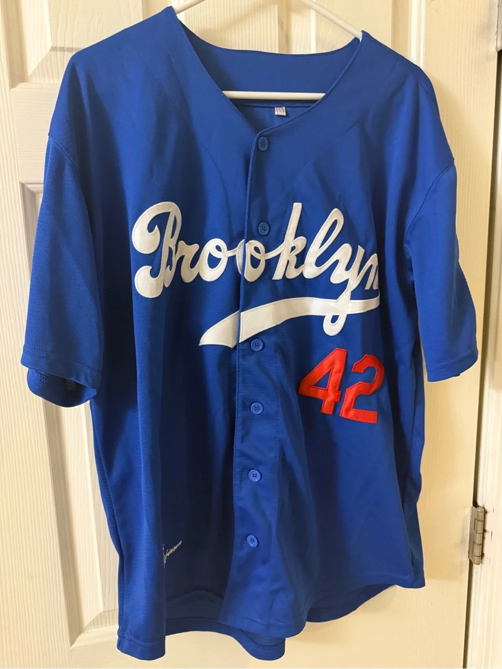 Shirts | Brooklyn Dodger Great Jackie Robinson Blue Base Jersey With ...